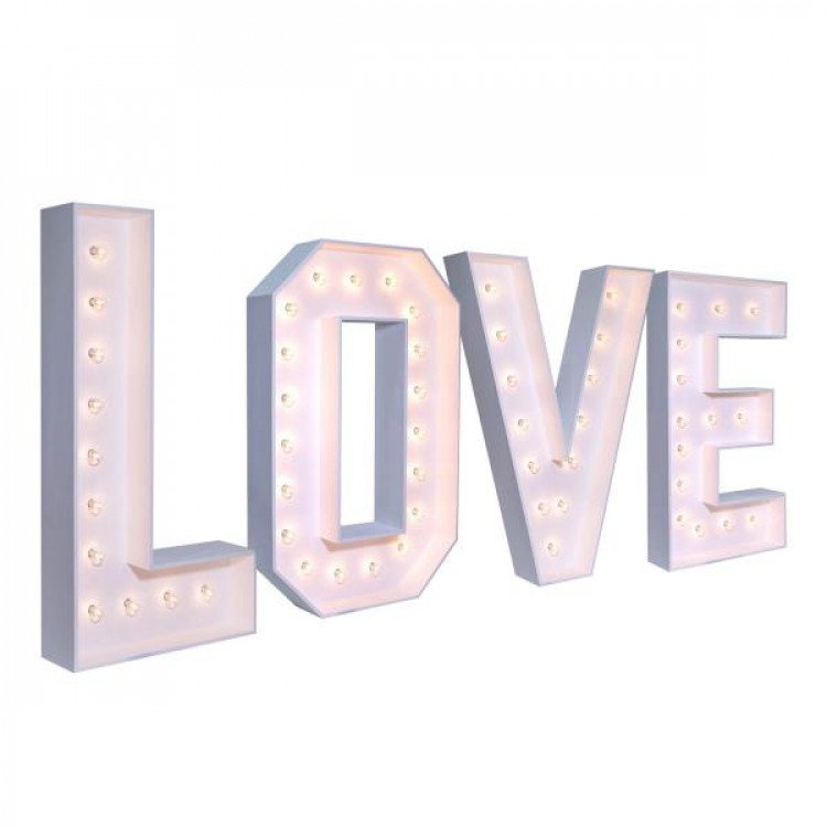 4 Foot "LOVE" Marquee Letters - Kappel Party Rentals LLC Hicksville NY