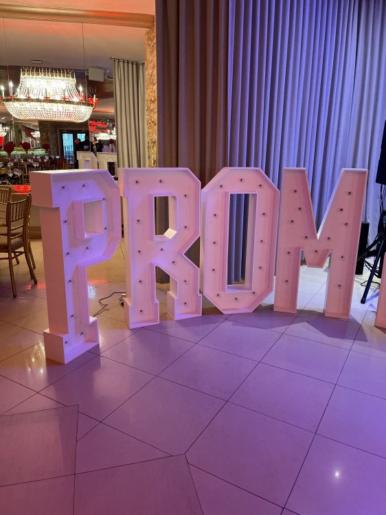 4 Foot "PROM" Marquee - Kappel Party Rentals LLC Hicksville NY